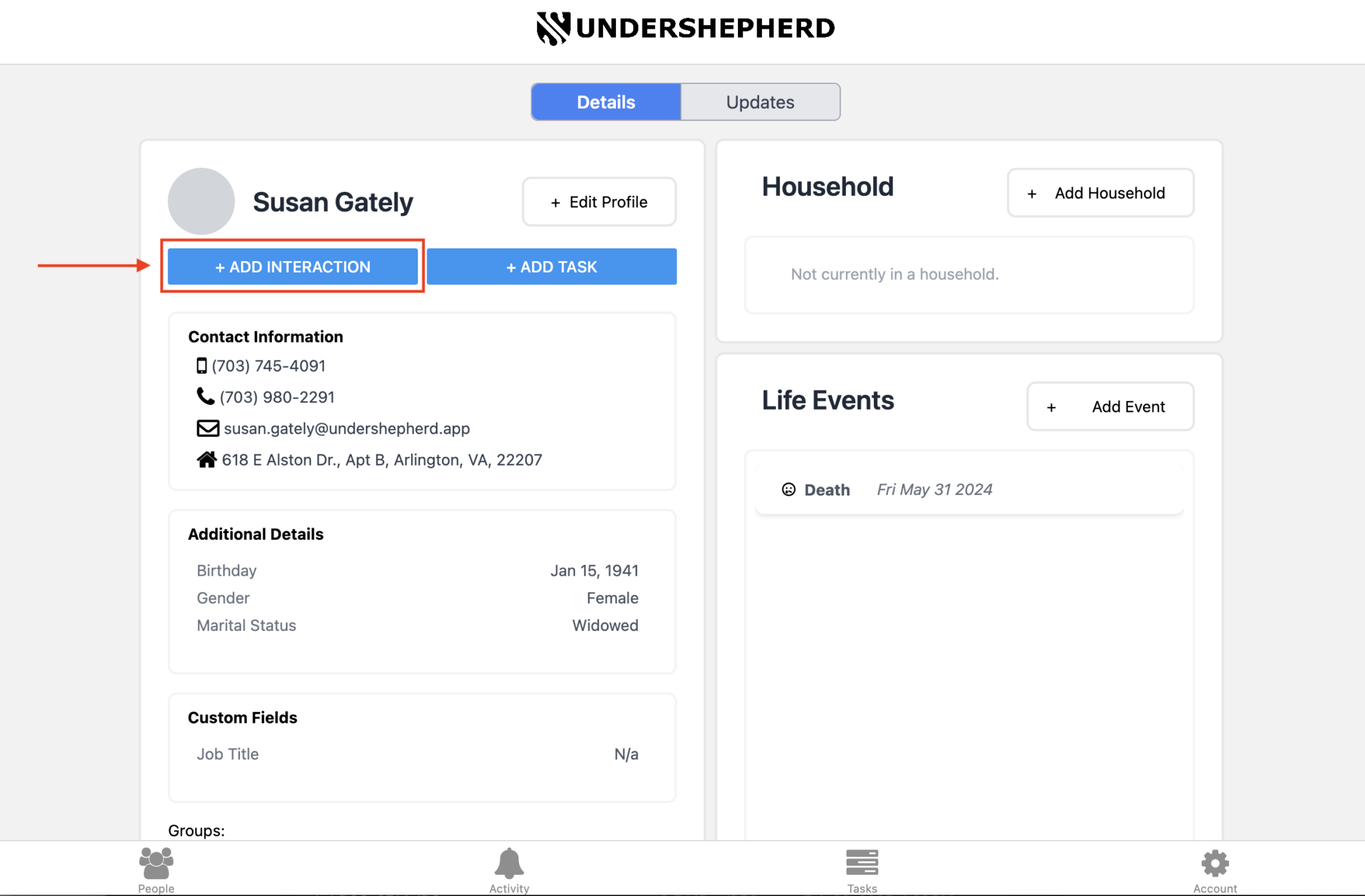 Add Interaction [Tutorial] | Undershepherd